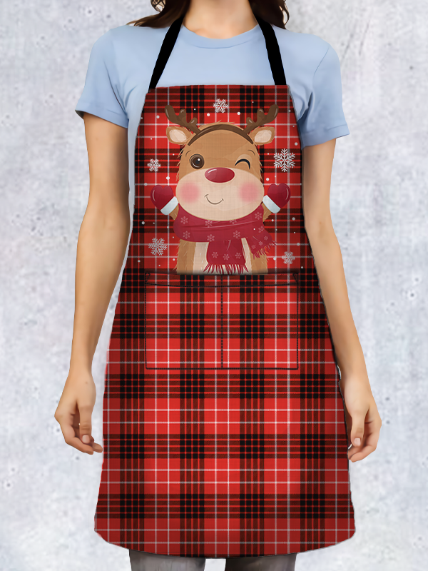 Moose Plaid Apron – Krukee