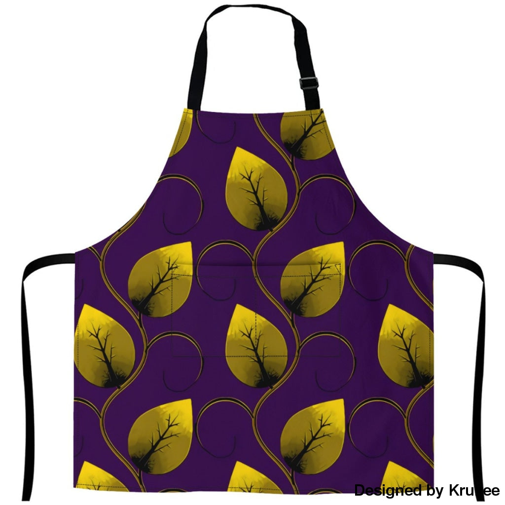 African Culture Art apron - Leaf – Krukee